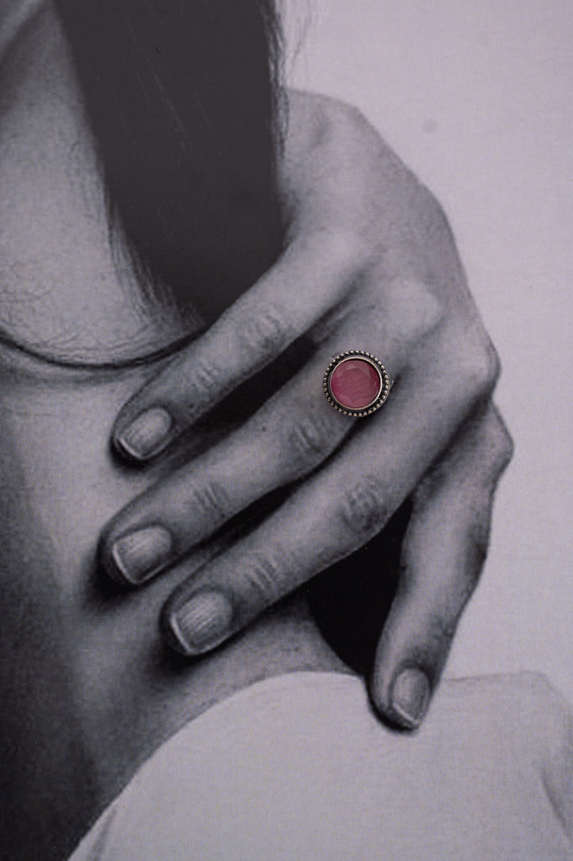 Oxidized Pink Ring – Senora Bridal Jewelery